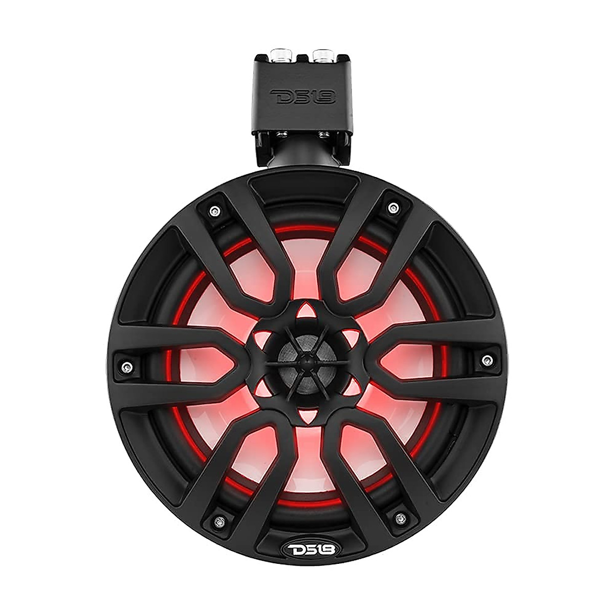 DS18 NXL-X8TP/BK Hydro 8" Marine Water Resistant Wakeboard Towers Speakers with Integrated RGB LED Lights - 375 W Max 125 W RMS 4 Ohms - Great for Boats Motorsports Jeep ATV & UTV - Pair