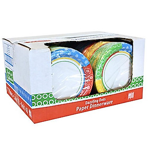 Nicole Home Collection Dazzling Dots Round Paper Appetizer Plates, 7"