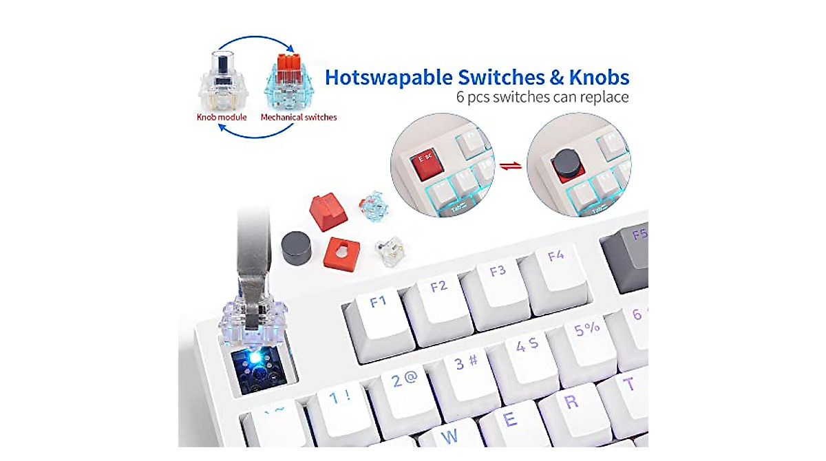 BOYI GK75 Tri-Mode 75% RGB Gaming Keyboard