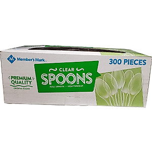 Member's Mark Member's Mark Clear Plastic Spoons Cutlery Spoon Heavy Weight (300Count), 300Count