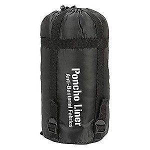 Snugpak Poncho Liner, Water Repellent, Lightweight, Dedicated Sleeves and Hood, Black