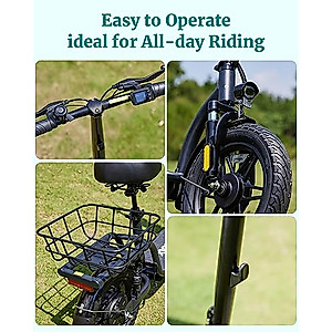 Gotrax FLEX ULTRA Electric Scooter with Seat for Adult Commuter,25 Miles Range&20Mph Power by 500W Motor, Folding Scooter with 14" Pneumatic Tire&Comfortable Wider Deck, E-Bike with Carry Basket Black