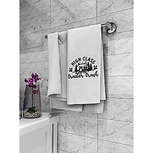 Dibor High Class Trailer Trash Camping Kitchen Towels Dish Towels Dishcloth,Woodland RV Trailer Decorative Absorbent Drying Cloth Hand Towels Tea Towels for Bathroom Kitchen,Campers Gifts