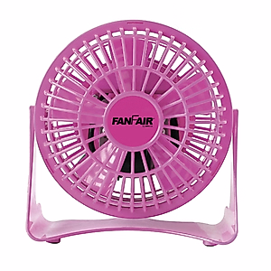 FanFair Mini High Velocity Personal Fan 4 Inch Fan Quiet Cooling, Tilt Up and Down Floor Fans Safe for Bedroom, Home or Office Use, Purple