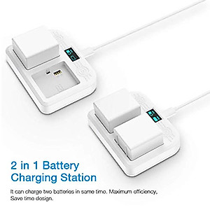 HOLACA Battery Charger Station Compatible with Arlo Ultra/Ultra 2 Arlo Pro 3 and Pro 3 Pro 4 Floodlight Camera - Dual Charging Station (2 Ports)(LED Display) - Charger for Arlo Battery Only