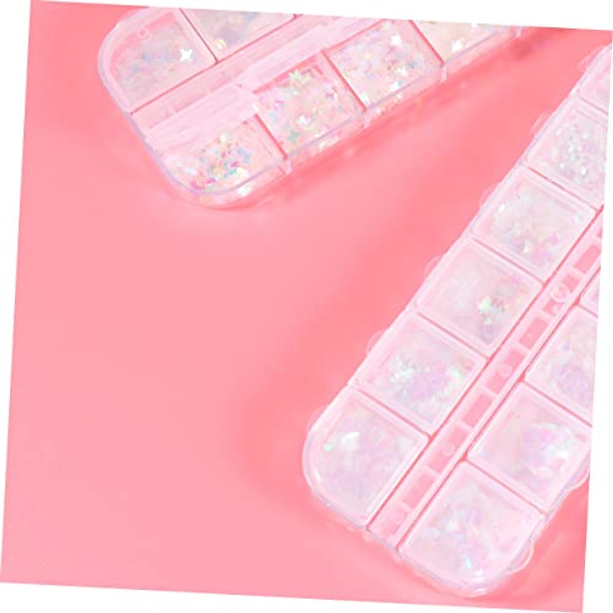 FRCOLOR 4 Sets Glitter Stickers Nail Sequins Appliques Embellishments Nail Art Sequin Holographic Nail Sequins Nail Art Glitter Sticker Polish Nail Decoration Mermaid Nail Art Glitter 3D
