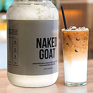 Naked Goat - 100% Pasture Fed Goat Whey Protein Powder from Small-Herd Wisconsin Dairies, 2lb Bulk, GMO Free, Soy Free. Easy to Digest - All Natural - 23 Grams of Protein - 30 Servings