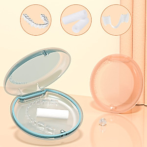 Orthodontic Retainer Case - Retainer Box Retainer Container Denture Box Orthodontic Denture Storage Boxes (Apricot)