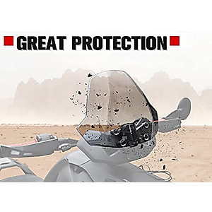 A & UTV PRO Sport Windshield & Aluminum Handguards for Can-Am Ryker All Models, Adjustable Vented Windscreen, Handlebars Hand Guard Protector Accessories, Replace OEM # 219401023, 219400771, 219400998