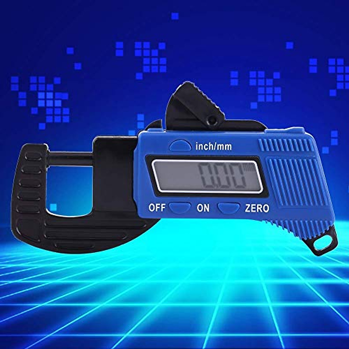 Thickness Gauge 0-12.7mm Range, Digital Display Measuring Tool Inch/Millimeter Conversion Portable Quick Mini Calipers Used to Measure Thickness of Paper, PU Leather (1)
