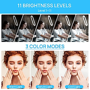 Ring Light with Stand and Phone Holder, 14" Selfie Lights 77" Tall Tripod with Remote Compatible with iPhone Phone LED Halo Standing Lighting for Makeup TikTok YouTube Camera Photography Zoom Videos