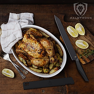 Dalstrong Yanagiba Knife - 10.5 inch Sushi Knife - Shadow Black Series - Black Titanium Nitride Coated Asian - High Carbon 7CR17MOV-X Vacuum Treated Steel - Kitchen Knife - Sheath - NSF Certified