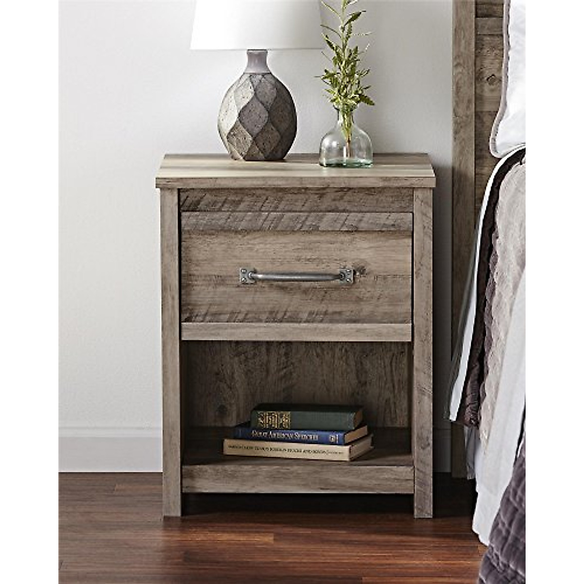 Ameriwood Home Bassinger Nightstand, Gray Oak
