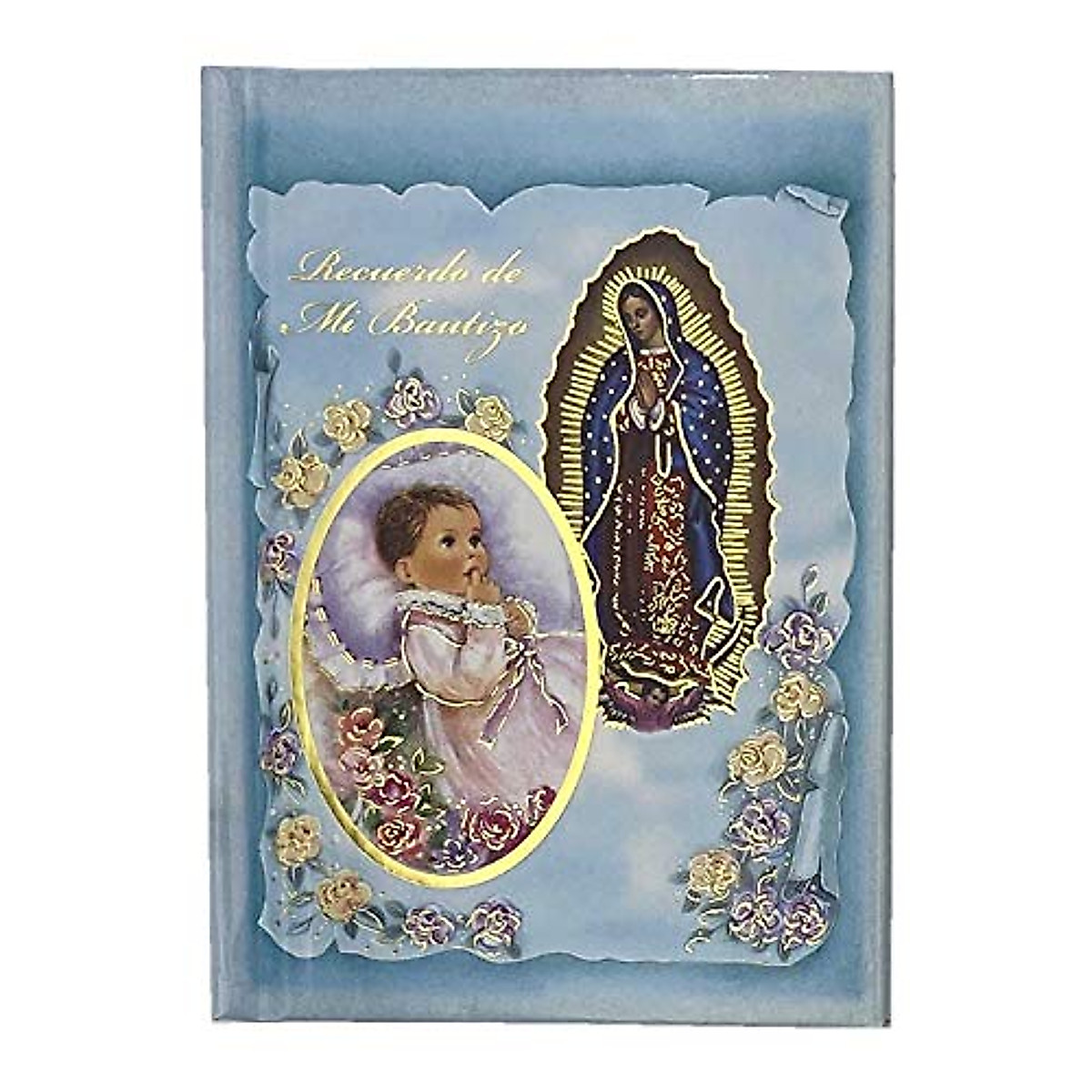 Lito Baptism Candle Set Kit for Christenings with Shell and Favors - Spanish (Blue)
