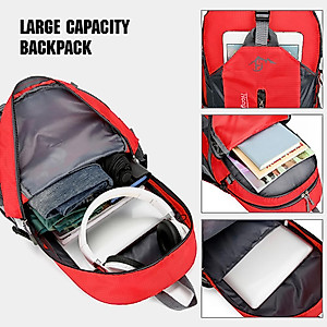 HUIOP hiking backpack 40L, Hiking Backpack 40L Waterproof Lightweight Outdoor Hiking Trekking Daypack Travel Backpack for Men Women