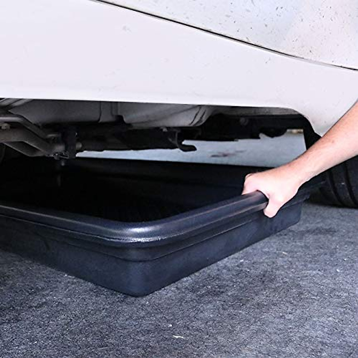 PIG Containment Tray New Pig Utility Tray 23-Gallon Sump Capacity 52" x 28" x 5" Plastic Tray PAK919, Black