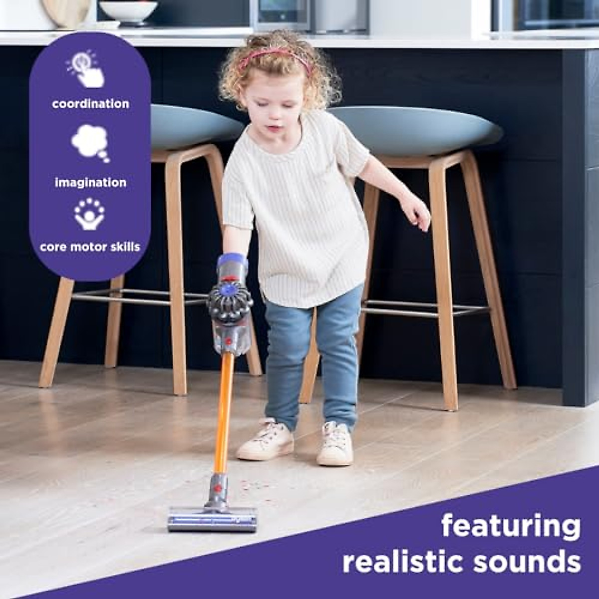 Casdon Dyson Cordless Vacuum Interactive Toy for Children Aged 3+