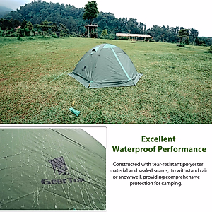 GEERTOP 2 Person Backpacking Tent 4 Season Double Layer Lightweight Waterproof Cold Weather Tent for Camping,Hunting, Hiking, Climbing, Outdoor Travel - Easy Set Up