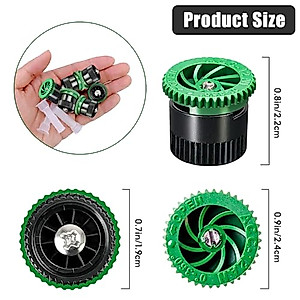 HolyMaji 10 Pieces Variable Arc Nozzle, Pop-up Sprinkler Heads Replacement Compatible with Most of 360 Degree Adjustable Pop Up Sprinklers Spray Head for Garden Lawn Irrigation (12AN)