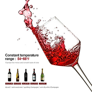 JINJUNYE 15-18 Bottle Wine Fridge, Wine Cooler with Temperature Control, Wine Refrigerator Glass Door for Red White Wine, Champagne, Sparking, Beer, Gift for Wine Lover