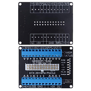GeeekPi 24/20-pin ATX DC Power Supply Breakout Board Module Adapter, Terminal Block Breakout Module for Computer PC