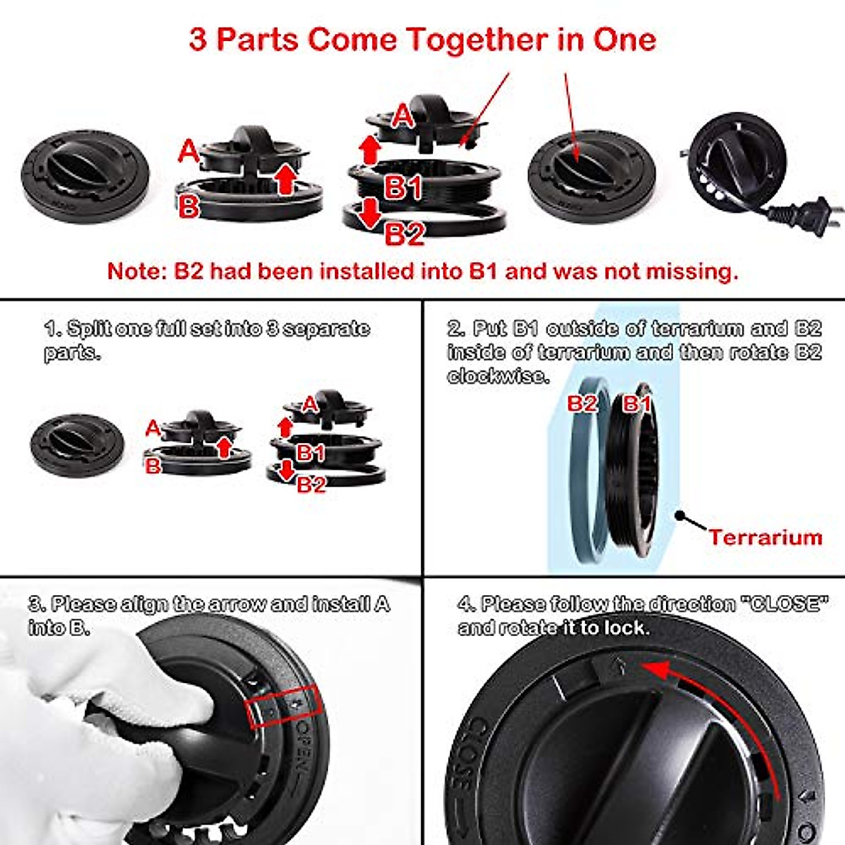 REPTI ZOO 67Gallon Reptile Large Terrarium Upgrade Glass Front Opening Tank Sliding Door with Screen Ventilation Reptile Terrarium About 48" x 18" x 18"(Knock-Down)