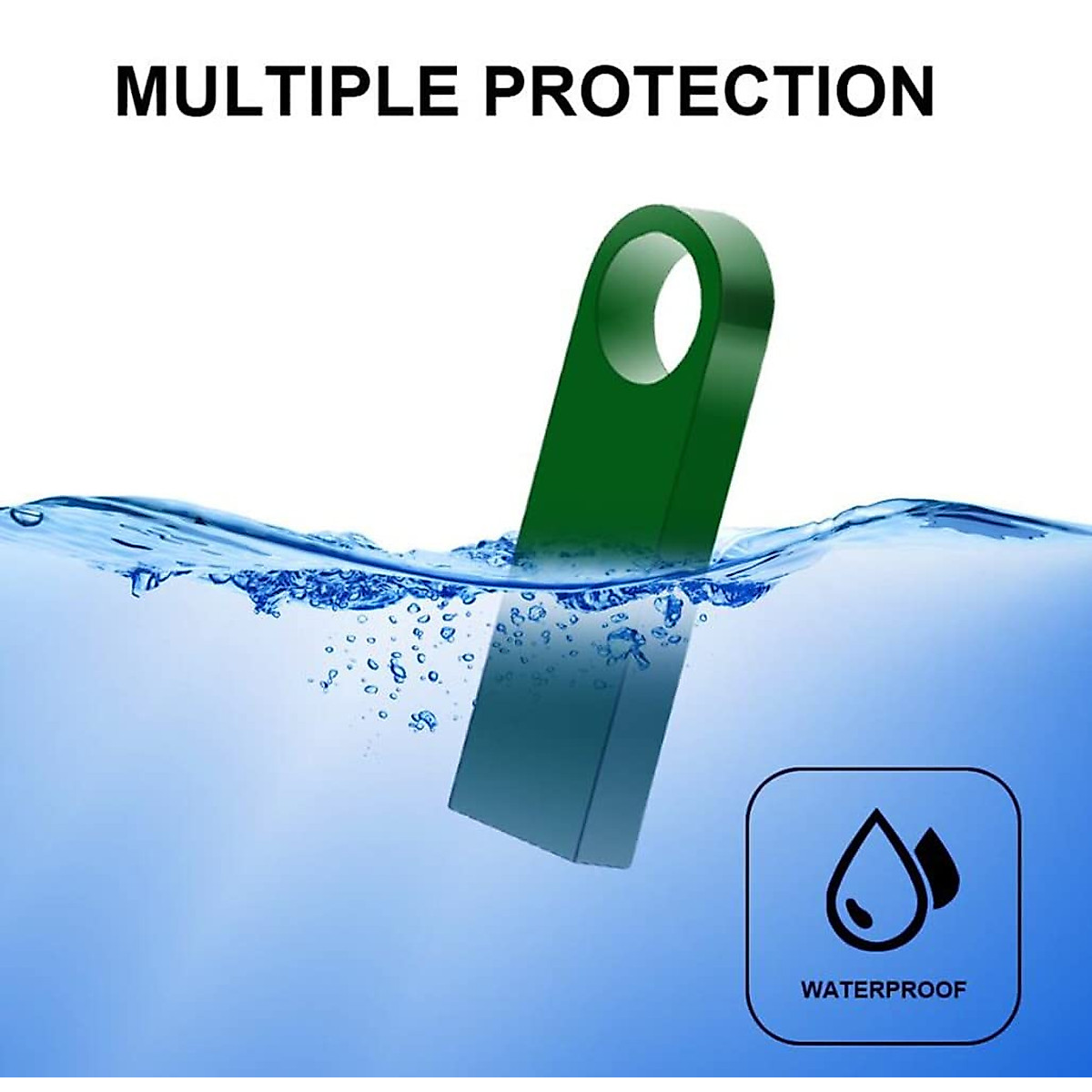 10 Pack 2GB Custom USB Flash Drives Personalized Your Logo, Customize Name Logo Metal USB Pendrive Memory Stick,Customize Logo USB 2.0 for Company Ads Wedding Photography Vedio Gift (Green 2GB)