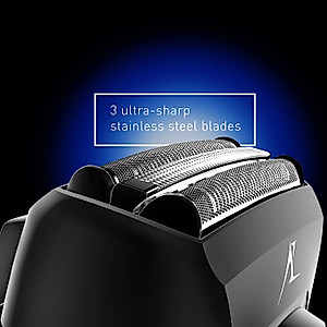 Panasonic Hybrid Wet Dry Shaver, Trimmer & Detailer with Two Adjustable Trim Attachments, Pop-up Precision Detail Trimmer & Shave Sensor Technology, Cordless Razor for Men, ES-LL41-K, Black