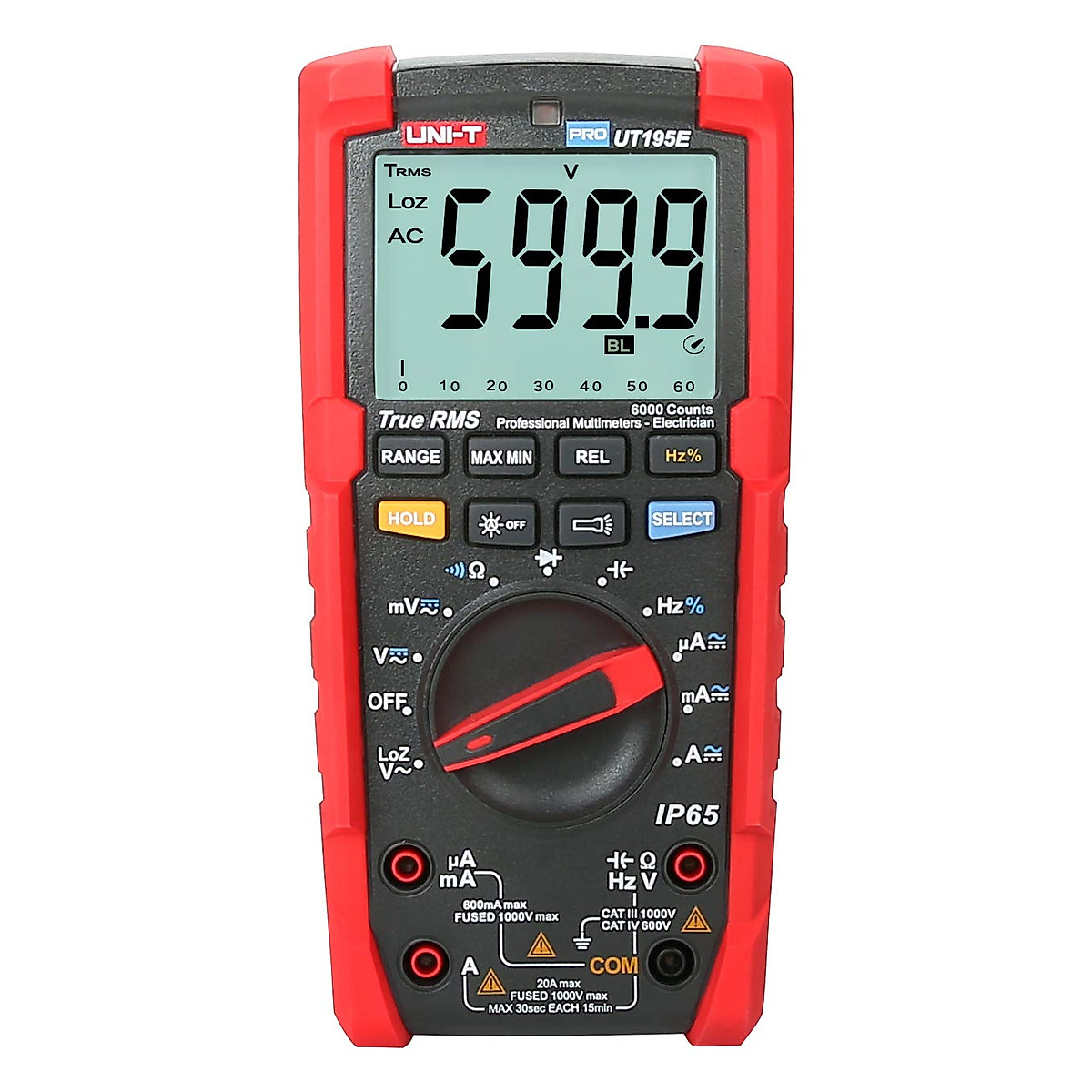 UNI-T UT195 Series UT195E/UT195M/UT195DS Handheld Industrial Digital multimeters IP65 and 2m Drop Proof