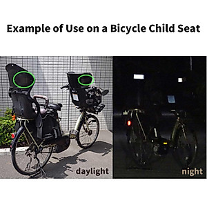 Reflective Tape for Baby Stroller Black, 14cm 6pcs (4pcs 5.5 x 1.9in, 2pcs 5.5 x 0.7in), Retroreflective Tape to Make Your Stroller More Visible at Night. Also Suitable for Bicycles, Motorbikes etc.