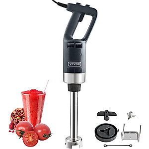 VEVOR Commercial Immersion Blender, 750W 12" Heavy Duty Hand Mixer, Variable Speed Kitchen Stick Mixer with 304 Stainless Steel Blade, Multi-Purpose Portable Mixer for Soup, Smoothie, Puree, Baby Food