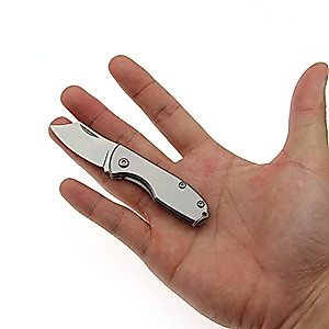 BYKCO Keychain Folding Knife, Small Compact Minimalist Pocket Knife for Women, Men, Camping Hiking Fishing Outdoor