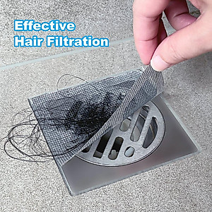 120 Pcs 4" X 4" Disposable Shower Drain Hair Catcher, Bathroom Drain Hair Catcher,Drain Mesh Cover, Drain Mesh Strainer. Suitable for bathrooms, Laundry Rooms, bathtubs, Kitchens, Sinks