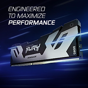 Kingston FURY Renegade Silver 32GB (2x16GB) 6400MT/s DDR5 CL32 DIMM Desktop Memory (Kit of 2) | Intel XMP 3.0 | Overclocking Stability | KF564C32RSK2-32