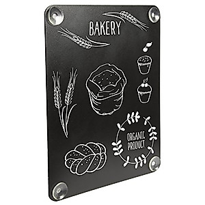 American Metalcraft PFW2736BL Suction Cup Chalkboard, Double-Sided, 16" Dia., 1-1/2" H
