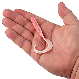 Berkley Gulp! Grub Fishing Soft Bait, Pink Shine, 4"