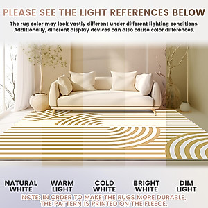 Washable 8x10 Modern Area Rug for Living Room, Brown Minimalist Aesthetic Abstract Boho Large Rugs, Ultra-Thin Low Pile Soft Nonslip Indoor Floor Carpet for Office Bedroom Playroom Classroom Dorm