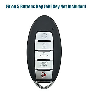 vurbemes 360 Degree Soft TPU Protector Key Fob Cover Case Compatible with Infiniti JX35 Q50 Q60 QX56 QX60 QX80 for Nissan Altima Murano Pathfinder Maxima Armada Rogue Key Fob (White)