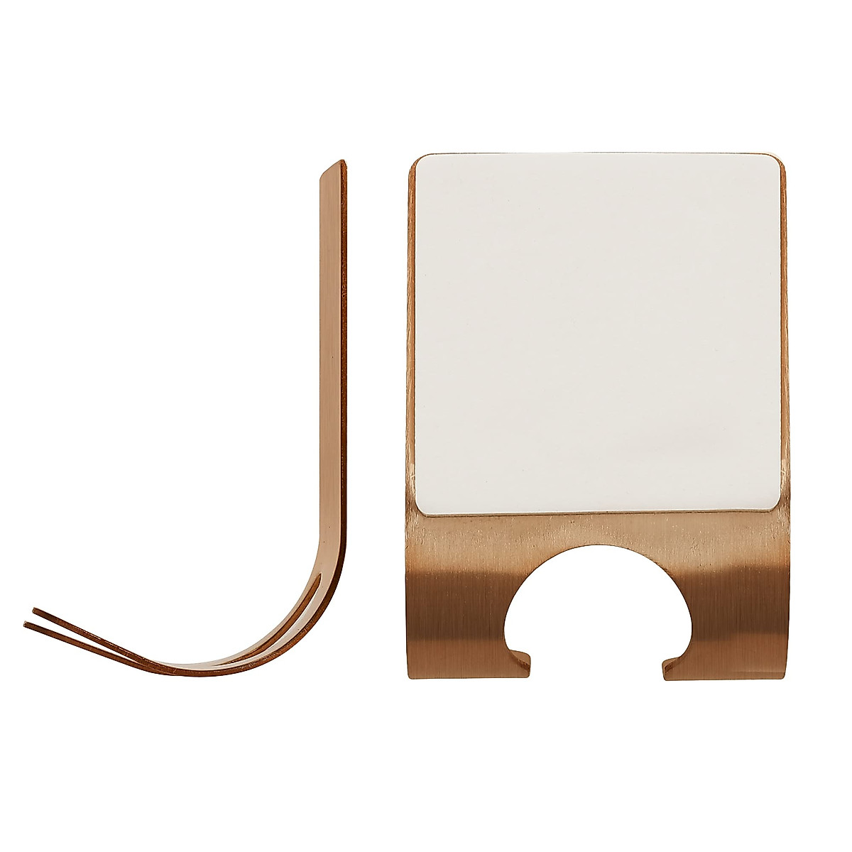 kwmobile 2x Razor Holder- Self-Adhesive Stainless Steel Shaver Wall Mount - Bathroom Organizer for Showers - Rose Gold