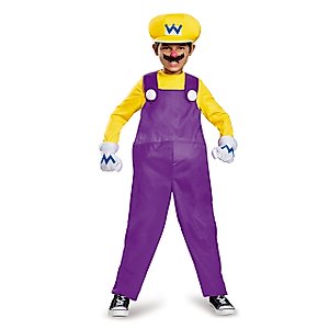 Wario Deluxe Super Mario Bros. Nintendo Costume, Small/4-6