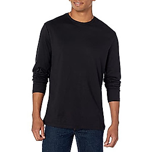 Amazon Essentials Men's Slim-Fit Long-Sleeve T-Shirt, Black, Large