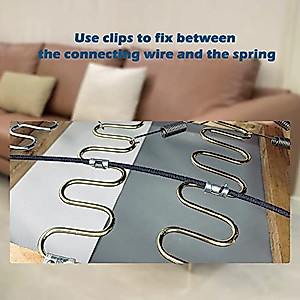 Kaupuar Upholstery Stay Wire for Sofa Furniture Springs Repair Kit ，40 Clips ，Each Section is 25 Inches Long *6 Pcs.