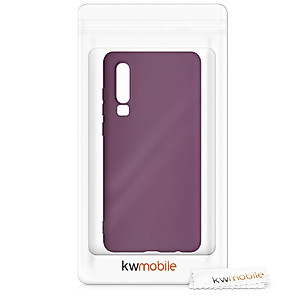 kwmobile Case Compatible with Huawei P30 Case - Soft Slim Protective TPU Silicone Cover - Bordeaux Violet