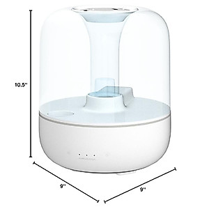 Airversa Humidifiers for Home Bedroom Large Room 5.5L Cool Mist for Indoor Use Dazzling Lighting Effects (Ice Blue, Humelle AH1)