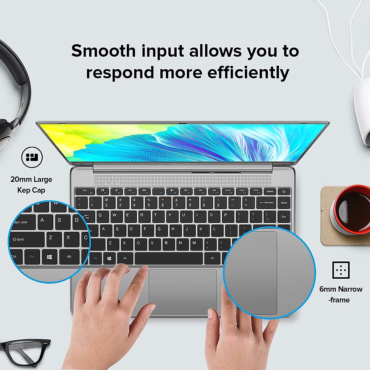 TECLAST 14 inch Laptop Computer, 8GB DDR4 256GB SSD Notebook PC with Intel Celeron with Intel N4120 (up to 2.9 GHz), FHD 1920x1080, Ultra Slim Windows 10 Laptop, 2.4G/5G WiFi, Free Update to Win 11