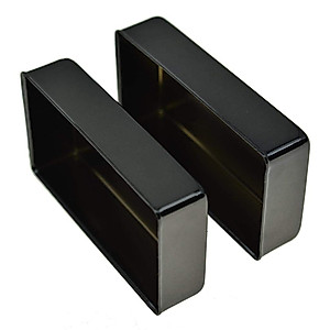 KAISH Set of 2 Sealed Humbucker Guitar Pickup Covers Brass Humbucker Pickup Cover No Holes Black