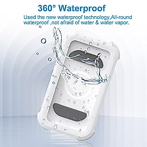 cymtkbr Shower Phone Holder Waterproof 480° Rotating Wall Phone Holder Mount with HD Touch Screen Guardian Phone up to 7inch for iPhone 13 12 Pro 11 XR Max Samsung Galaxy S21
