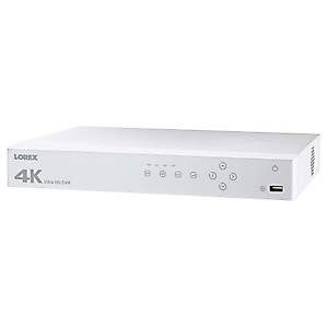 Lorex LHV51082TW 4K Ultra High Definition 8 Channel, 2TB Hard Drive Digital Video Surveillance Recorder (DVR), White,(M.Refurbished)