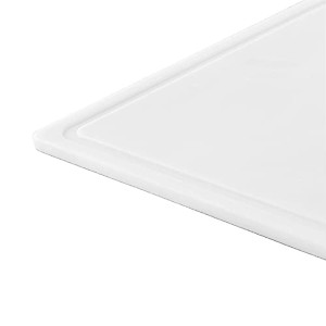 Farberware Extra-Large Plastic Cutting Board with Perimeter Juice Groove, Dishwasher-Safe Kitchen Chopping Board, 15x20-Inch, White