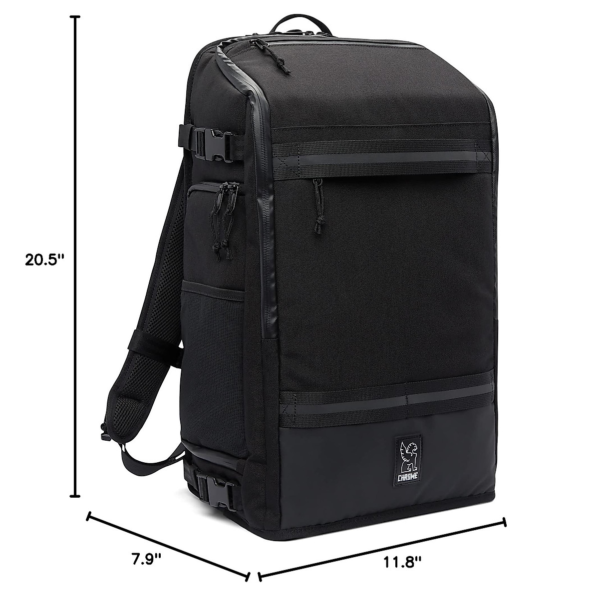 Chrome Industries Niko Camera Backpack 3.0 - 15 Inch Laptop Bag, All Black, 25 Liter